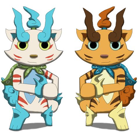 Yo Kai Watch Komane And Komiger Shishikoma And Torajiro By Timothy