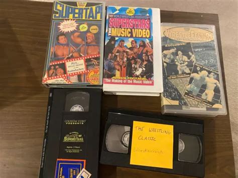 5 VHS LOT Vintage Wwf Wwe Coliseum Video Wrestlefest Wrestling Classic Supertape 31 12
