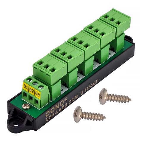 16amp 300v 3x6 Position Pluggable Terminal Block Distribution Module Oono D 1653gp