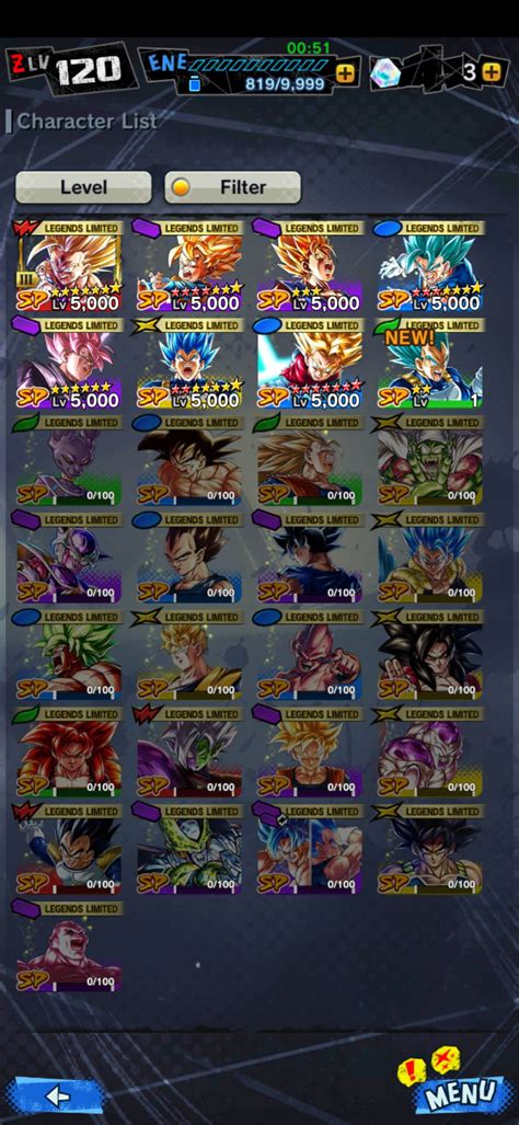 Sold Lvl120team Future With New Ul Goku Kaioken Trunks Full Star