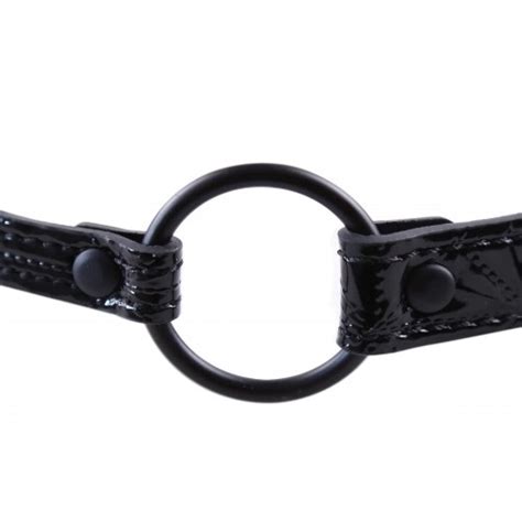 Кляп шар на дизайнерском черном ремне Sex Empireby