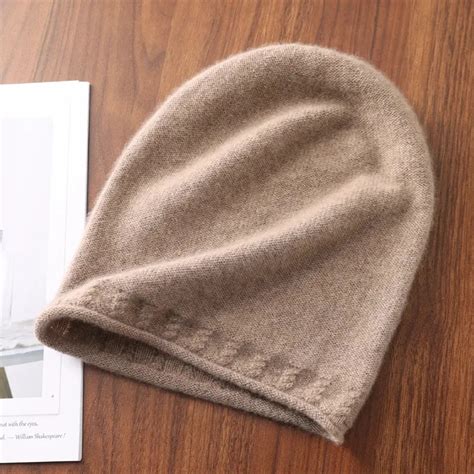Knitted Wool Beanie Cap For Women With Skull Design Silk Material