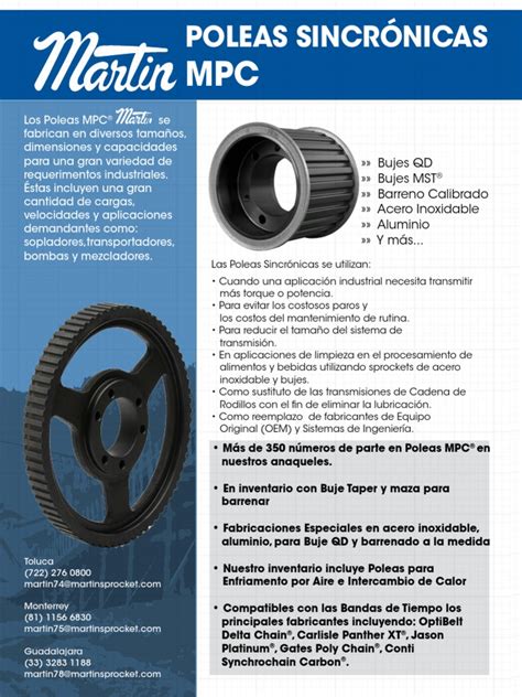 Flyer Poleas Sincronicas Mpc Pdf Pdf Naturaleza Science