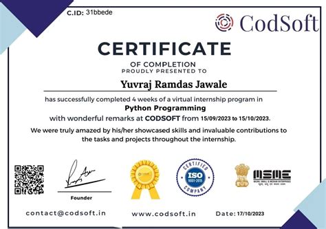 Yuvraj Jawale On Linkedin Codsoft Cip Pythonprogramming Internship
