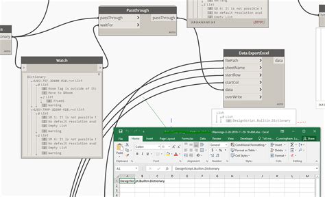 How Do You Export A Dictionary To Excel Designscript Dynamo