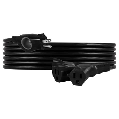 Shop Utilitech 1 Pack 20 Ft 3 Medium Duty 3 Prong Black Indoor