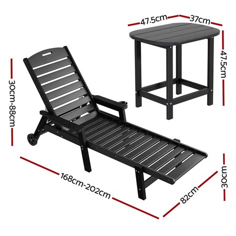 Gardeon Sun Lounge Lounger Beach Chair Hdpe Patio Outdoor Furniture