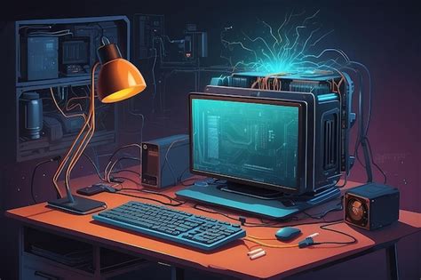 Premium Photo Computer Troubleshooting Concept Illustration