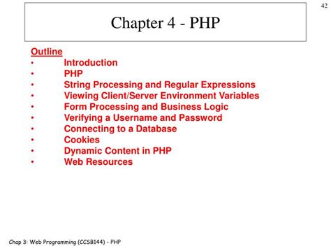 ppt chapter 4 php powerpoint presentation free download id 4072662