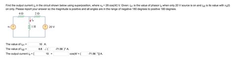 Solved Find The Output Current Io In The Circuit Shown Below Chegg