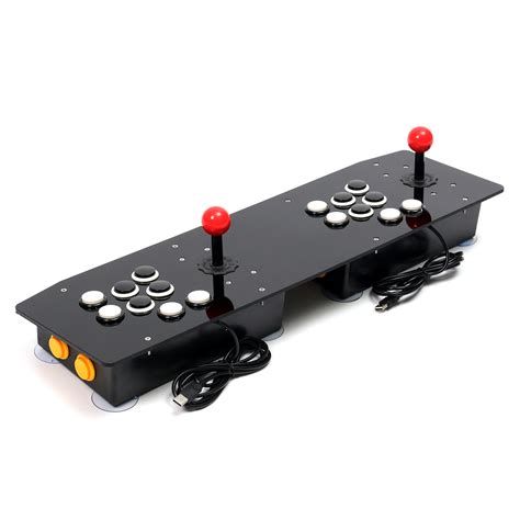 Dual Player Black Panel Double Joystick Push Button Usb Arcade Game Controller For Pc Sale