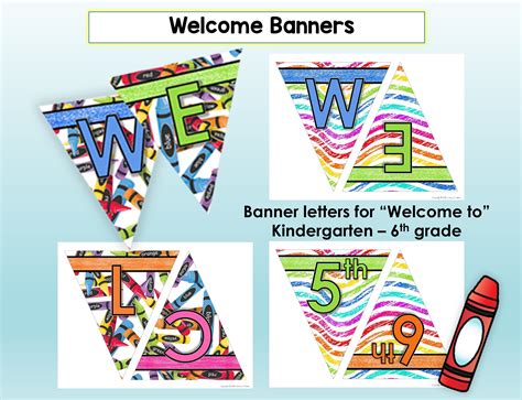 Crayon Classroom Decor Printable And Editable Crayon Theme Display Colorful Bulletin Board