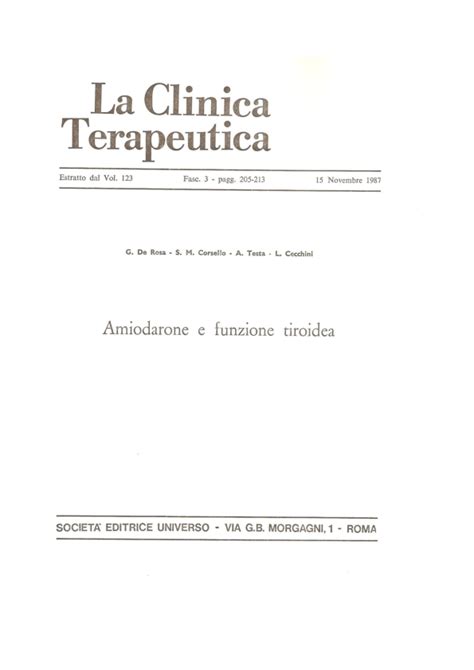 Pdf Amiodarone And Thyroid Function