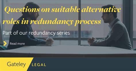 Redundancy Series Questions On Suitable Alternative Roles In Redundancy Process Articles