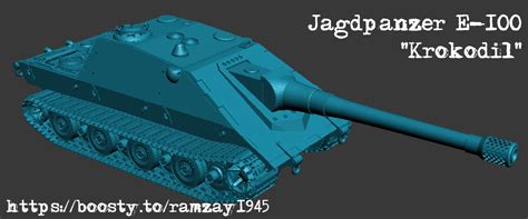 🪖 Jagdpanzer E 100 Krokodil 1100・ 3d File For 3d Printing・cults