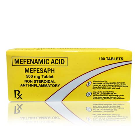Mefenamic Acid Mefesaph 500mg Non Steroidal Tablet 100s Bambang
