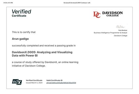 Arun Kumar Gadige On Linkedin Powerbi Dataanalytics Certification