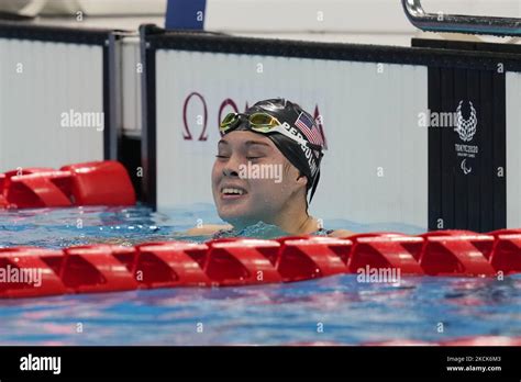 Gia Pergolini From Usa Winning Gold And Beating World Record During Swimming At The Tokyo