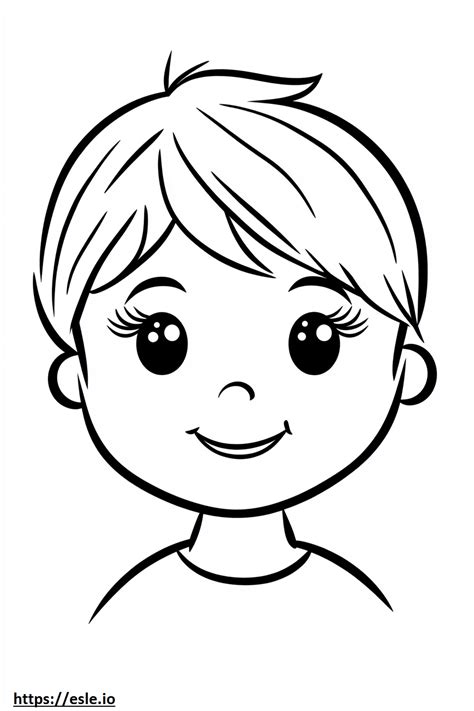Cute Face Coloring Page