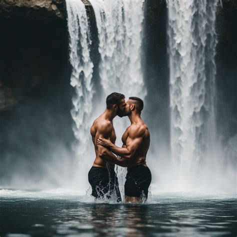 Two Muscular Men Embrace And Kiss In Knee Deep Wat By Matmonsterxxl On Deviantart