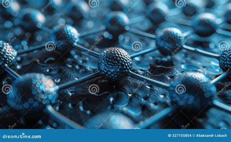 Abstract Atomic Lattice Molecular Grid Of Graphene Graphene Atomic Structure Concept