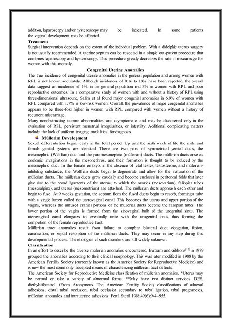 Uterine Malformation Define Typesdiagnosis Testtreatment In Word