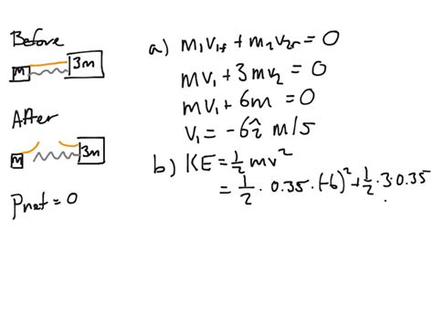 two blocks of masses m and 3m are placed on a frictionless horizontal