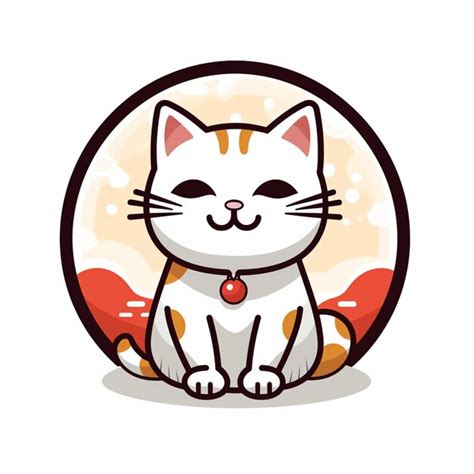 Premium AI Image There Is A Cat Sitting In A Circle With A Red Button