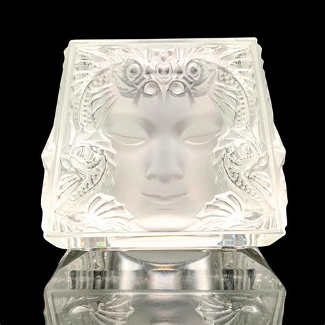Sold At Auction Lalique Crystal Masque De Femme Votive Holder