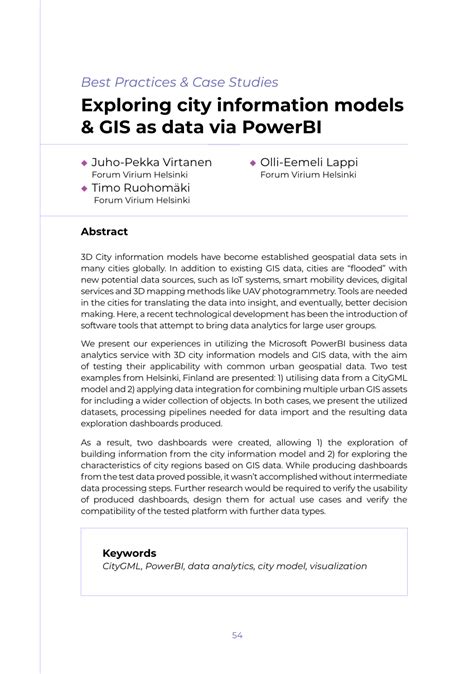 pdf exploring city information models and gis as data via powerbi