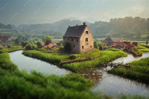 European Village Scene