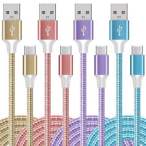 Usb C Charger Cable 4 Pack 36610ft Fast Charging Usb