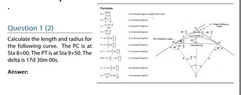 Solved Question Calculate The Length And Radius For Chegg