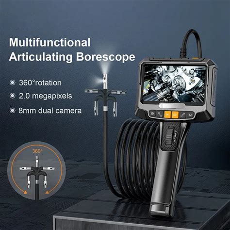 360° Articulating Borescope Joystick Articulating Endoscope Inspection