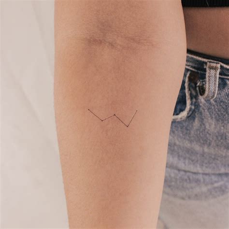 Cassiopeia Constellation Temporary Tattoo Set Of 3 Etsy