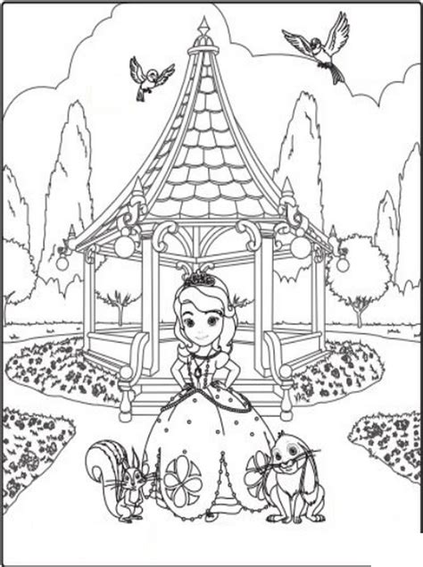 Coloriage A Imprimer Princesse Sofia Et Ses Amis Au Parc Gratuit Et Colorier