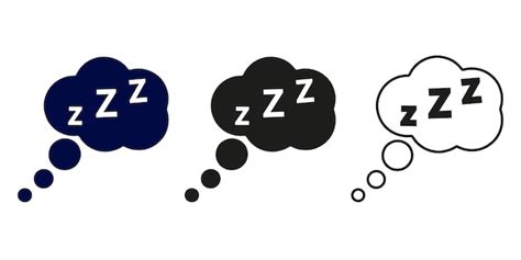 Conjunto De Ondas De Sono Zzz Coleção De Sinais De Ilustração Do Sono