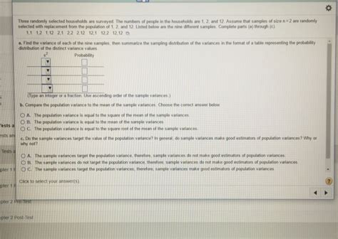 Solved Three Randomly Selected Households Are Surveyed The