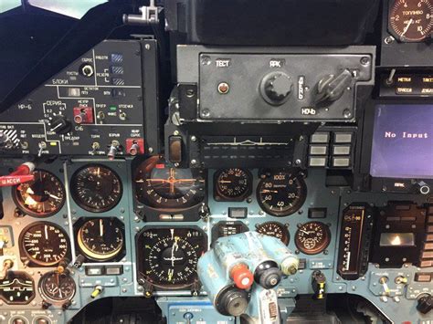 Cockpit Of An Airplane With Multiple Instruments