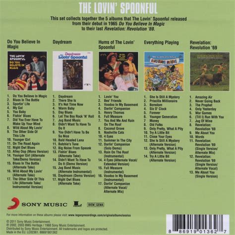 The Lovin Spoonful Original Album Classics 5 Cds Jpcde