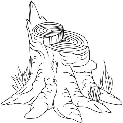Tree Trunk Coloring Page