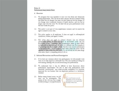 Performance Improvement Policy • Click Hr