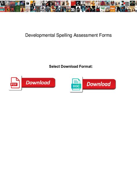 Fillable Online Developmental Spelling Assessment Forms Developmental