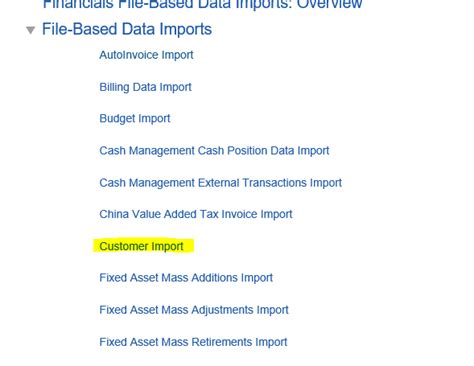 Oracle Applications Blog How To Update Customer Informations Through Fbdi In Oracle Cloud