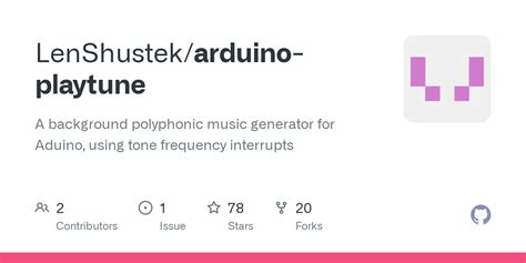 GitHub LenShustek Arduino Playtune A Background Polyphonic Music Generator For Aduino Using