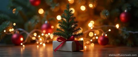 Wrapped Christmas Tree On Light Background Stable Diffusion Online
