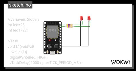 Prática 2 Wokwi Esp32 Stm32 Arduino Simulator Prática 2 Wokwi Esp32 Stm32 Arduino Simulator