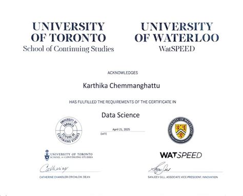Recently I Completed A Data Science Certificate Jointly Offered By The University Of Toronto