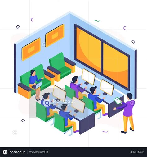 Best Computer Lab Illustration Download In Png And Vector Format