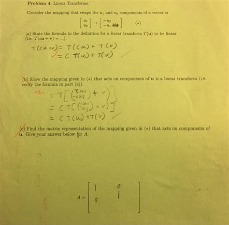 solved problem 4 linear transforms consider the mapping